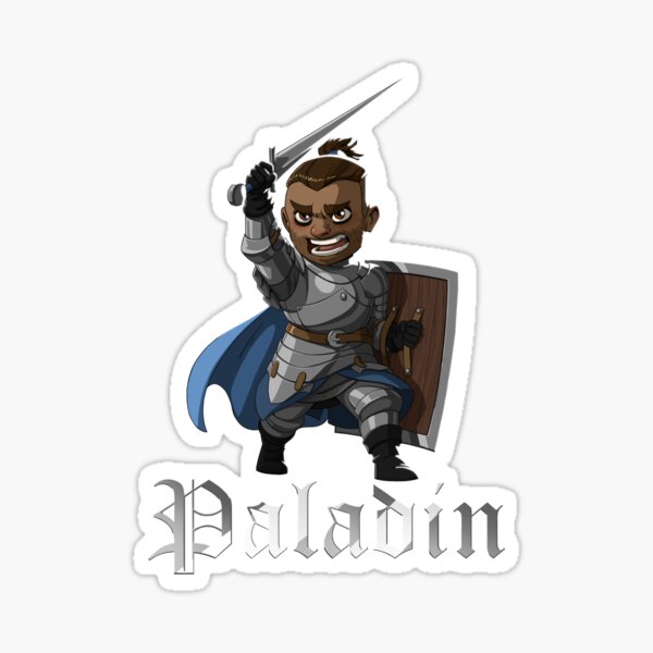 "Fantasy Paladin Man " Sticker for Sale by Pettifog | Redbubble