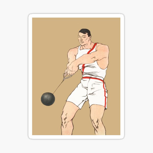 "Hammer Throw" Sticker for Sale by Sportsarthub | Redbubble