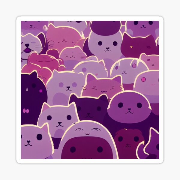 "Hello Hoomans! We are cute cats :)" Sticker for Sale by readverbs ...