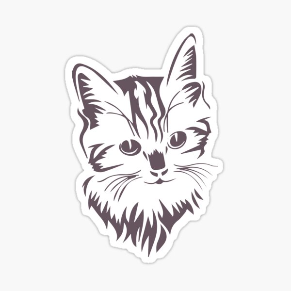 " funny cat, cat face" Sticker for Sale by JiminShop | Redbubble