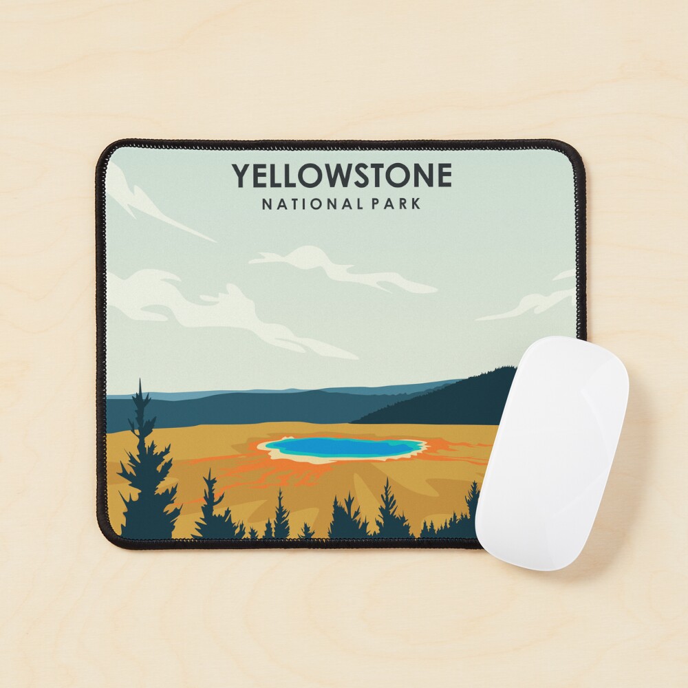 "Yellowstone National Park Human Made Travel Poster" Sticker for Sale ...