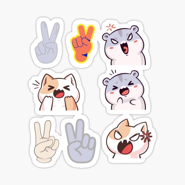"Peace Sign And Screaming Hamster" Sticker for Sale by de-signsforyou ...