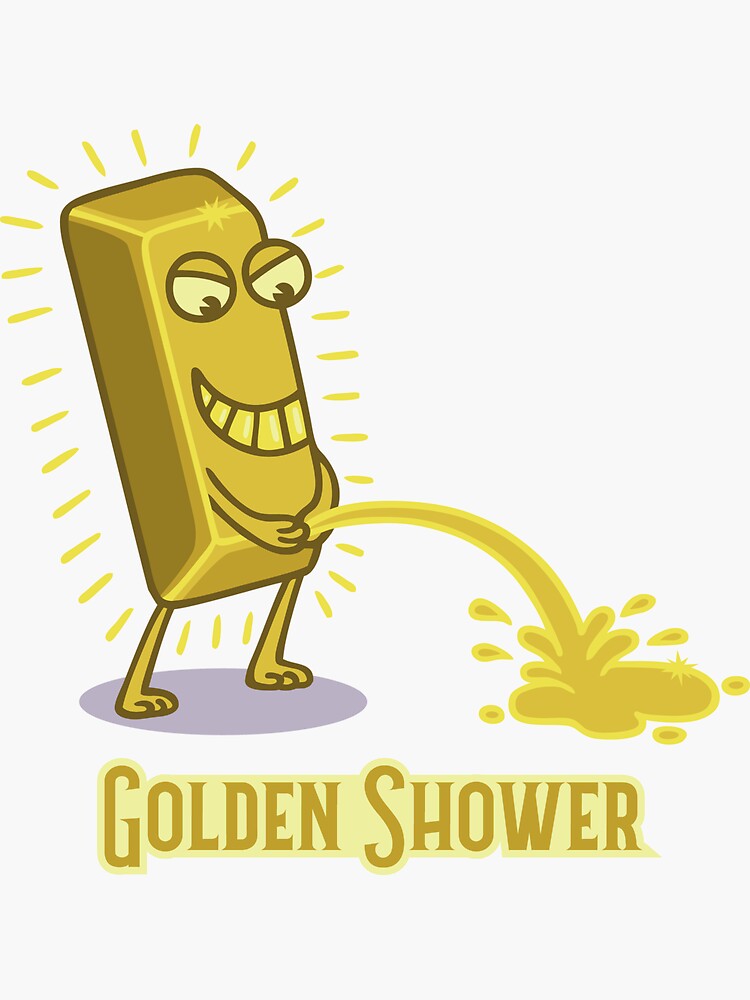 "golden-shower" Sticker for Sale by byTxemaSanz | Redbubble