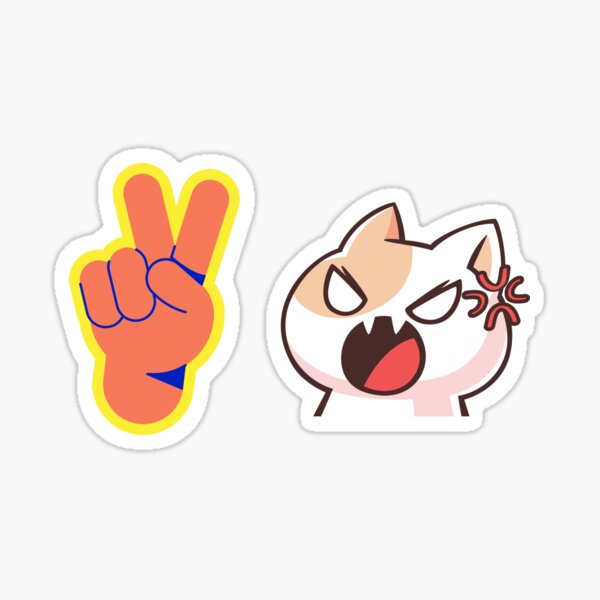 " Peace Sign And Screaming Hamster" Sticker for Sale by de-signsforyou ...