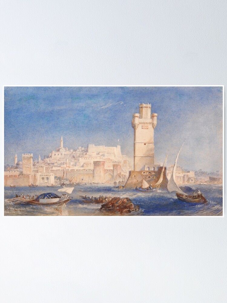 "Joseph Mallord William Turner Rhodes " Poster for Sale by OldTimeArt ...