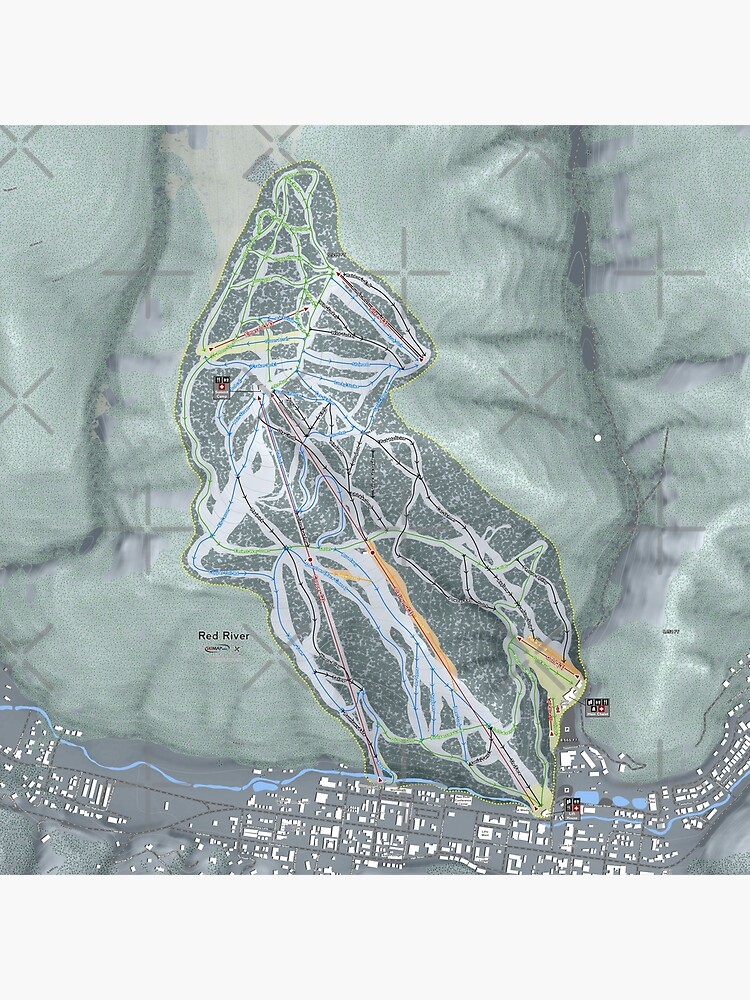 Red River Resort Trail Map Premium Matte Vertical Poster sold by Carla ...