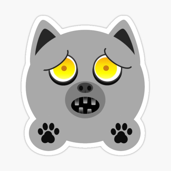 "Sad anime zombie dog " Sticker for Sale by HighScale | Redbubble