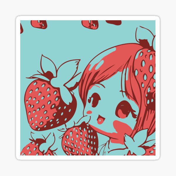 "cute kawaii anime girl Yumi ( ˘͈ ᵕ ˘͈♡)" Sticker for Sale by Teemso ...