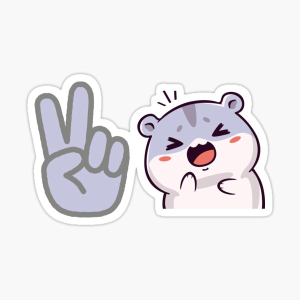 "Peace Sign And Screaming Hamster" Sticker for Sale by de-signsforyou ...