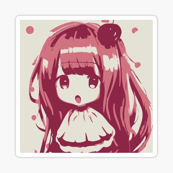 "cute kawaii anime girl Aya ( ‿ )" Sticker for Sale by Teemso | Redbubble