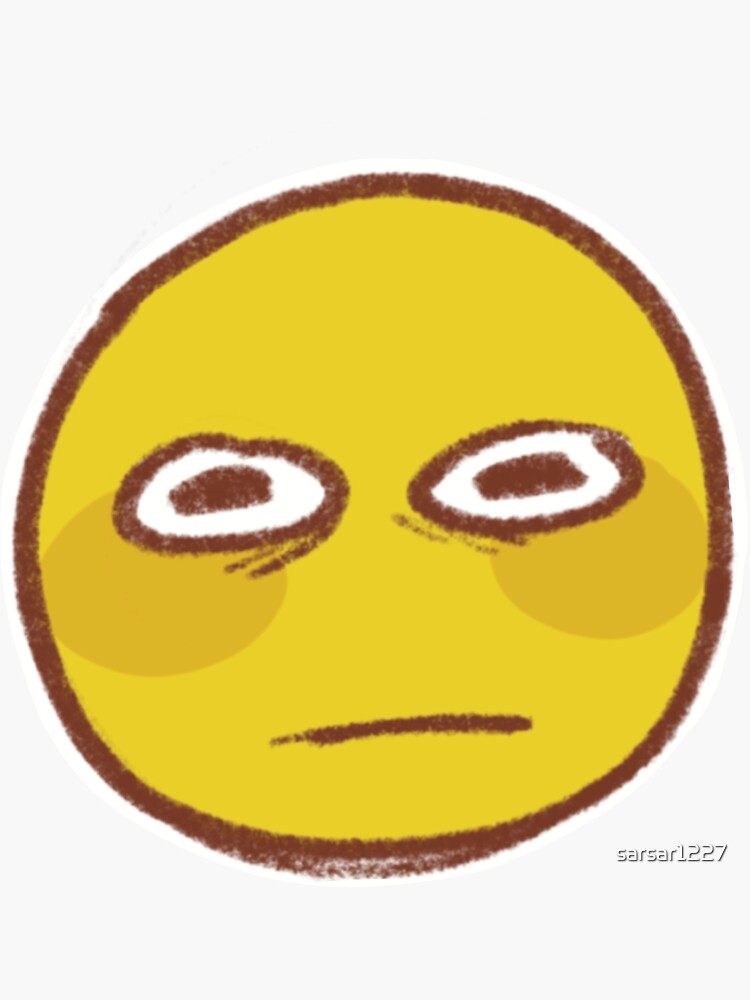 "Blank Face Emoji" Sticker for Sale by sarsar1227 | Redbubble