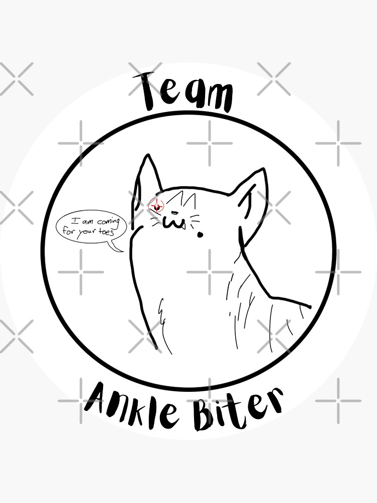 "Team Ankle Biter.. larger" Sticker for Sale by BalancedPen | Redbubble
