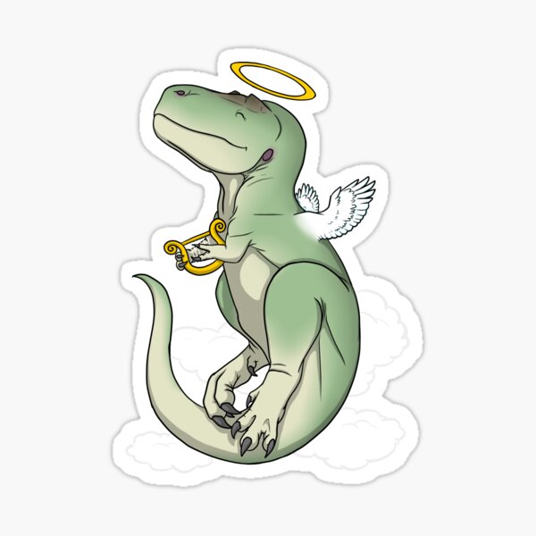 "Tyrannosaurus Angel" Sticker for Sale by Benjamin Streit | Redbubble