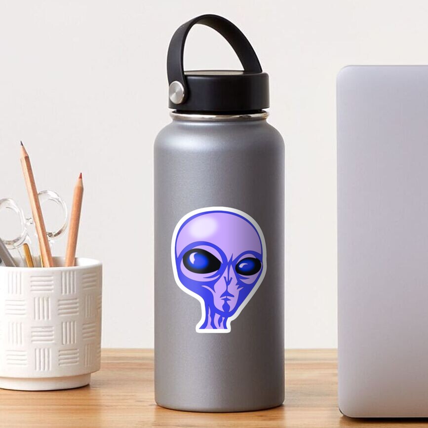" Purple Alien Face design" Sticker for Sale by Dven-Clothes | Redbubble