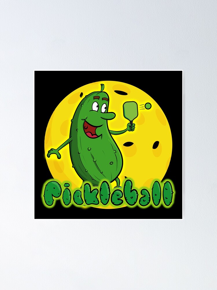 "Funny pickle playing pickleball" Poster for Sale by Jarek-Design ...