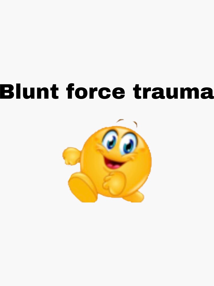 "Blunt force trauma emoji" Sticker for Sale by midstuff | Redbubble