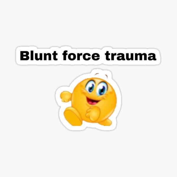 "Blunt force trauma emoji" Sticker for Sale by midstuff | Redbubble