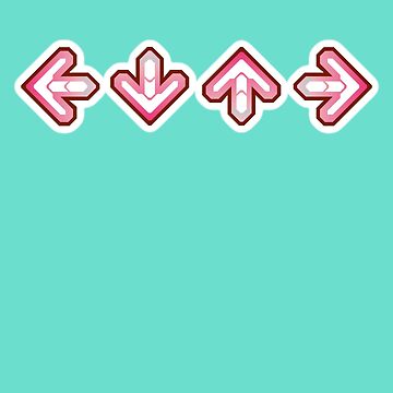 "Pink DDR Arrows (Dance Dance Revolution)" Sticker for Sale by KAWAII ...