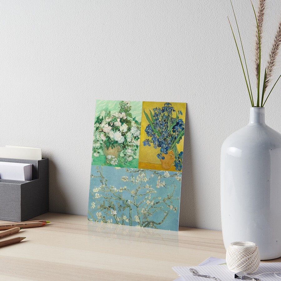 "Collage of famous impressionist floral paintings by Van Gogh" Art ...