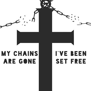 "Cross with Broken Chains (yellow)" Long Sleeve T-Shirt by mizja ...