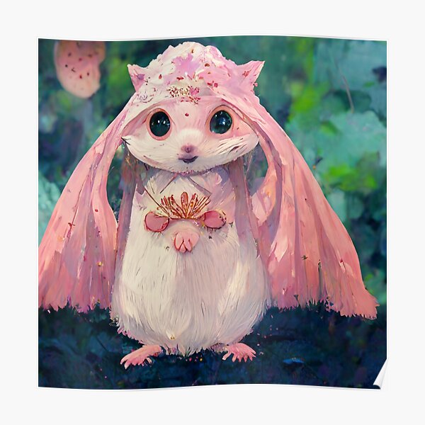 "Cute Pink Squirrel Princess" Poster for Sale by petshelter | Redbubble