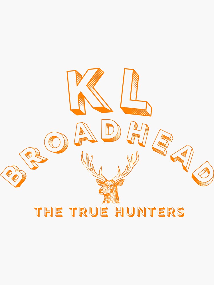 "KL Broadhead, Hunting" Sticker for Sale by BoujeeWorks | Redbubble