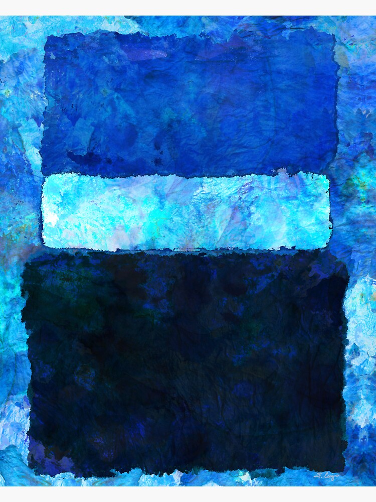 "Vertical Blue Color Blocks Modern Abstract Art" Sticker for Sale by ...