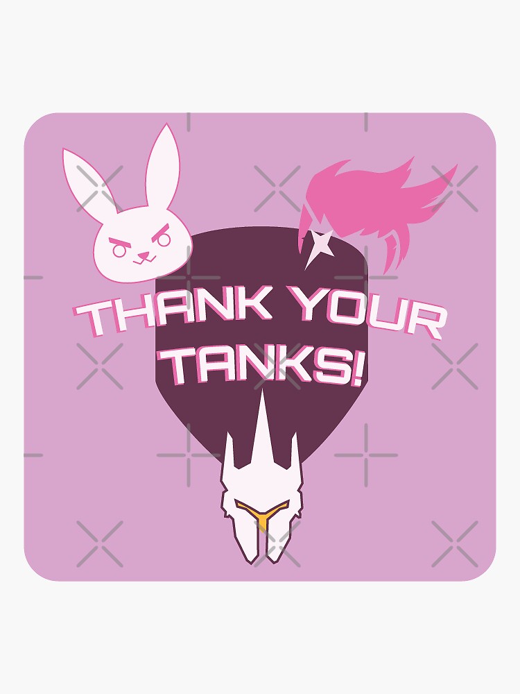"Thank your tanks! " Sticker for Sale by Frogbee22 | Redbubble