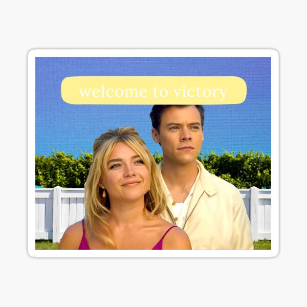 "don't worry darling movie-welcome to victory" Sticker for Sale by ...