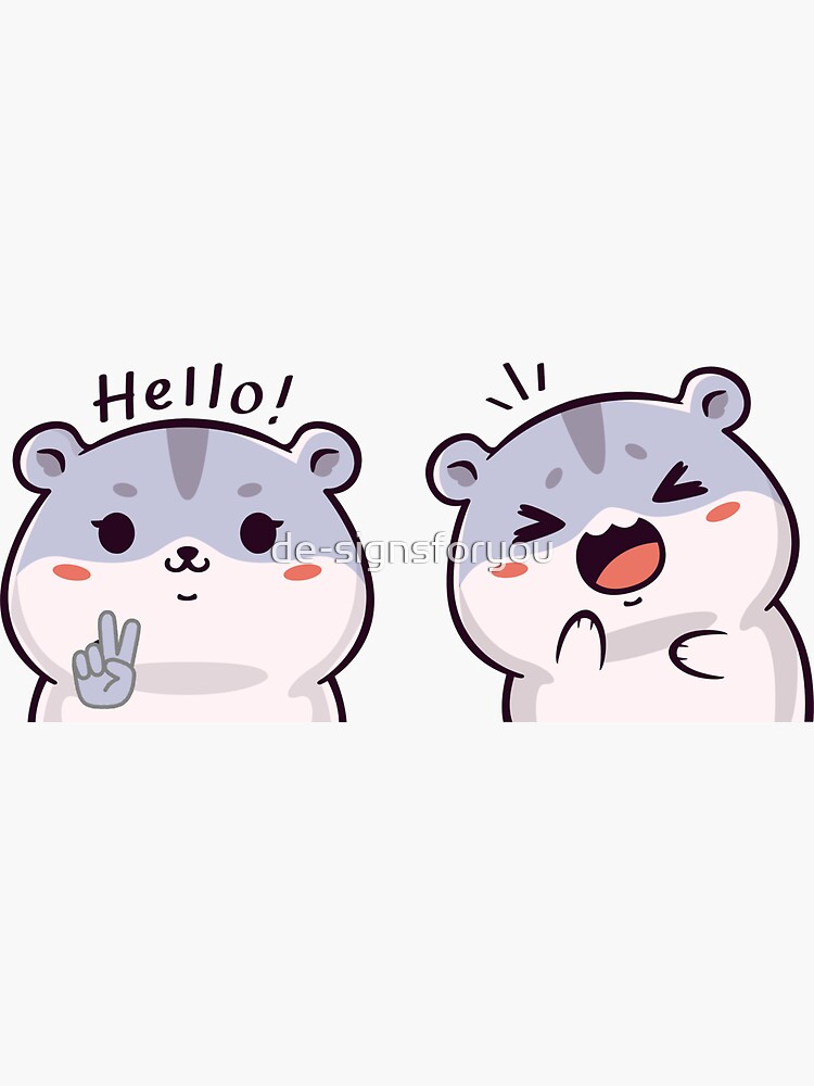 "Peace Sign And Screaming Hamster" Sticker for Sale by de-signsforyou ...