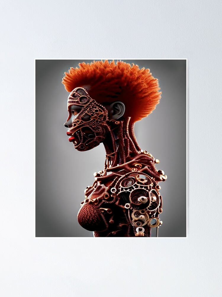 "Afro Cyborg" Poster for Sale by knurvs | Redbubble