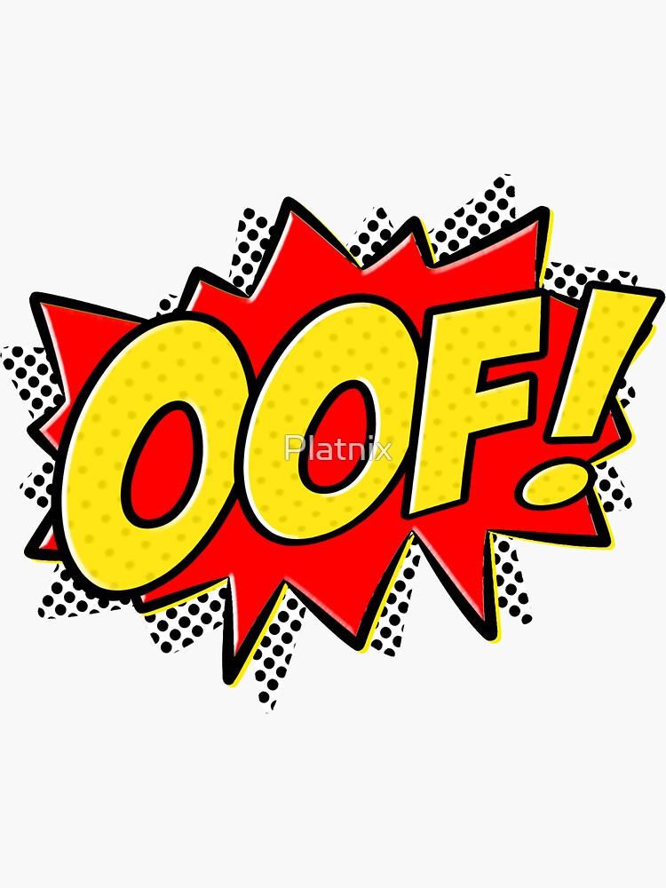 "OOF! - Action Comic" Sticker for Sale by Platnix | Redbubble