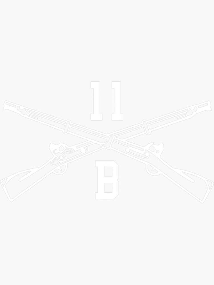 "11B Infantryman Crossed Rifles" Sticker for Sale by breakableelonga ...