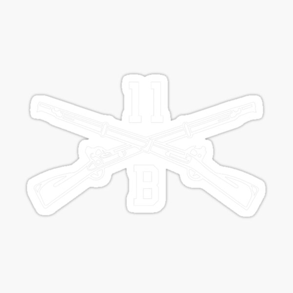 "11B Infantryman Crossed Rifles" Sticker for Sale by breakableelonga ...