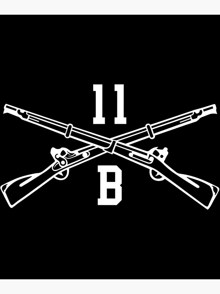 "11B Infantryman Crossed Rifles" Poster for Sale by breakableelonga ...