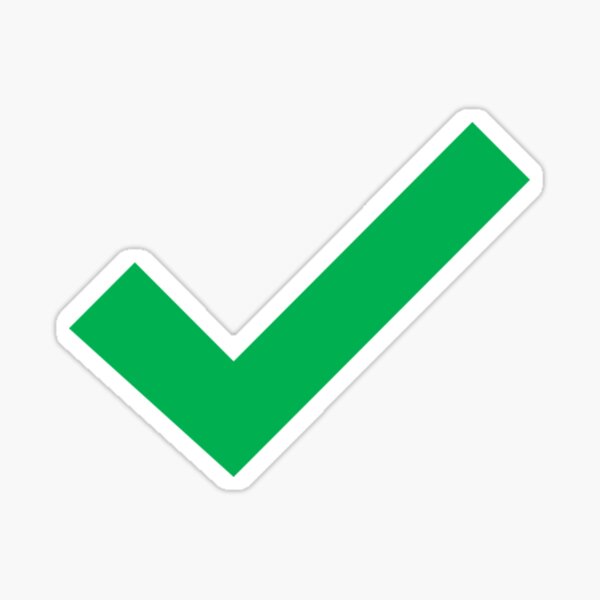 "Green check mark T-Shirt" Sticker for Sale by Adrian Smith | Redbubble