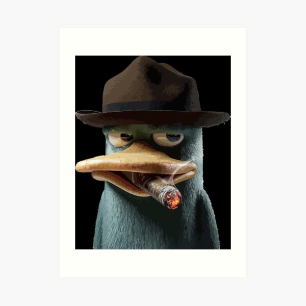 "hyper realistic-hyper realistic platypus smokin-Perry the platypus a ...