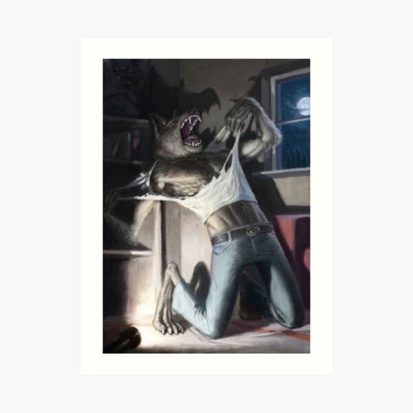 "wolf tearing shirt meme" Art Print for Sale by papa-zoinks | Redbubble