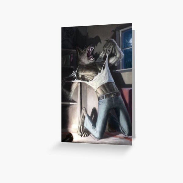 "wolf tearing shirt meme" Greeting Card for Sale by papa-zoinks | Redbubble