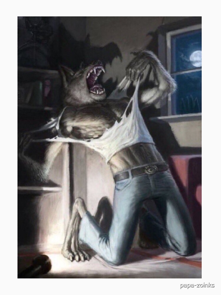 "wolf tearing shirt meme" Essential T-Shirt for Sale by papa-zoinks ...