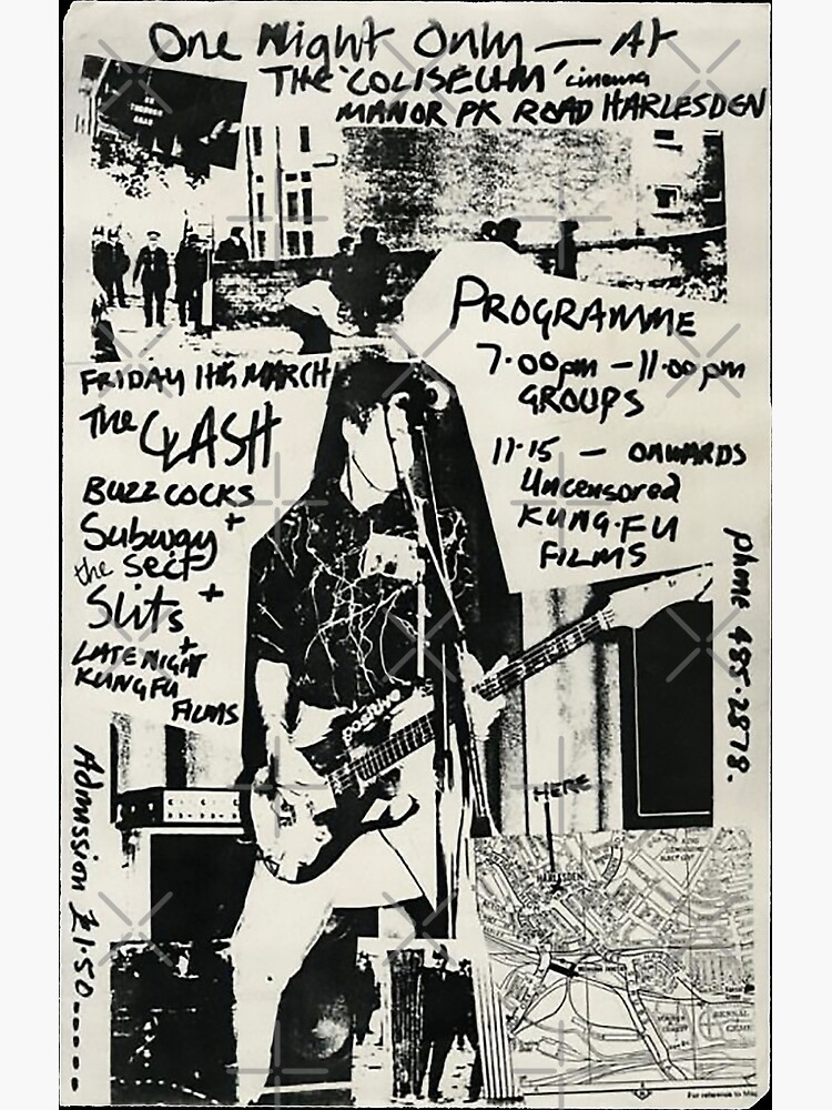 "PUNK CONCERT POSTER / Cool Wrecked Punk concert poster one night only ...