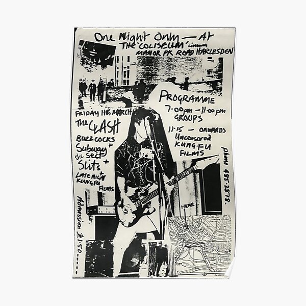 "PUNK CONCERT POSTER / Cool Wrecked Punk concert poster one night only ...