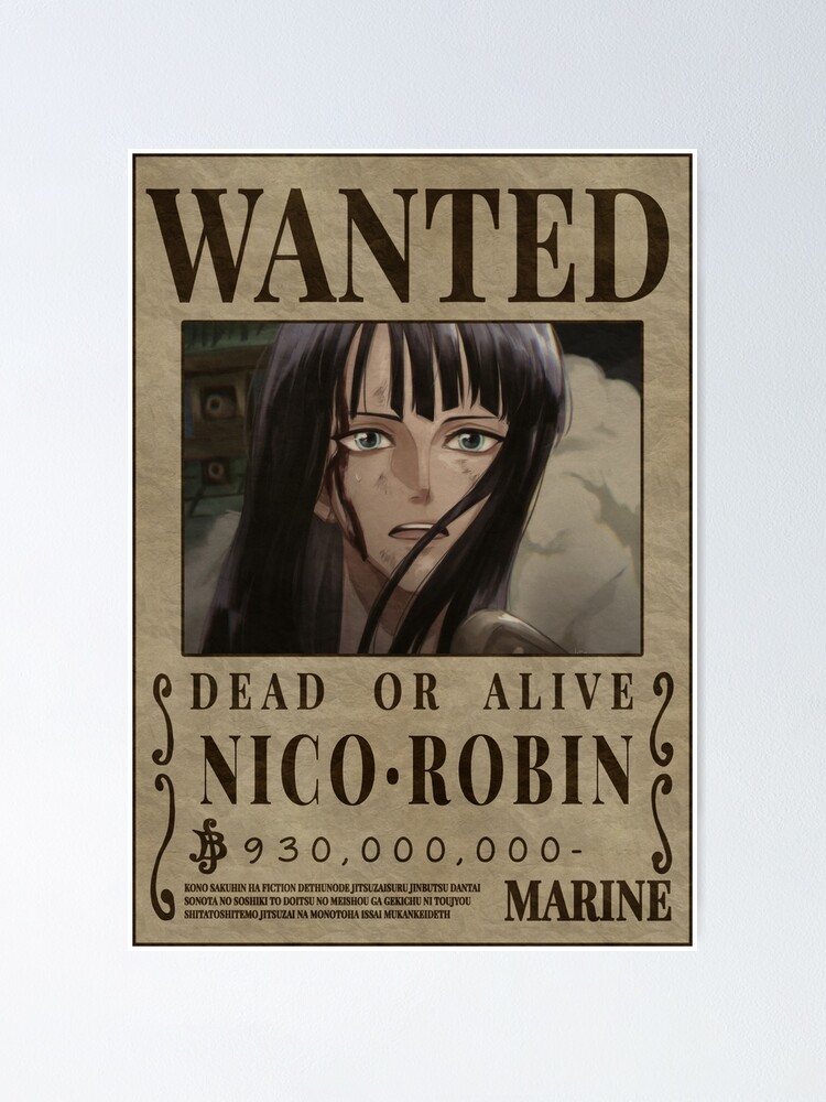 "Nico Robin Wanted Bounty Poster Devil Child" Poster for Sale by ...