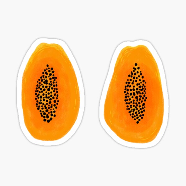 "Papaya " Sticker by Litiofrito | Redbubble