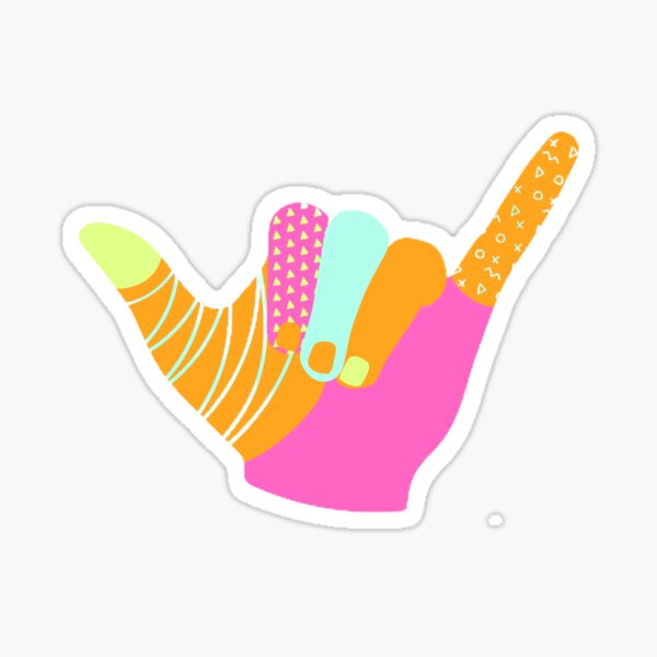 "Shaka Good Vibes Aesthetic" Sticker for Sale by ginaguccione24 | Redbubble