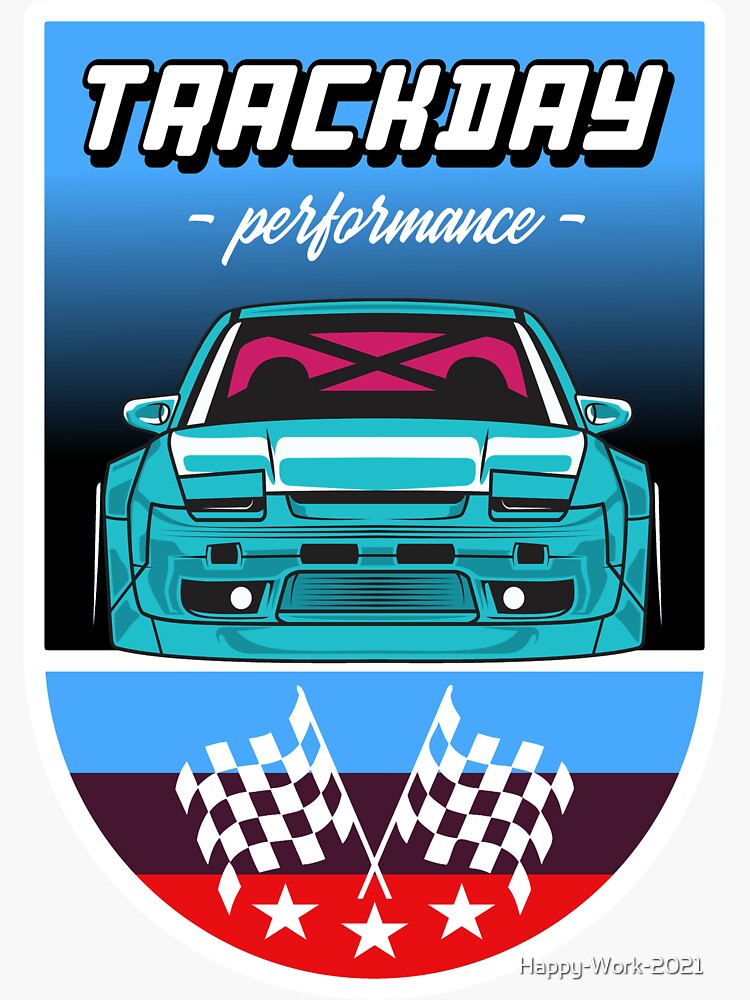 "Trackday performance / motorsport / racing car / race track" Sticker ...