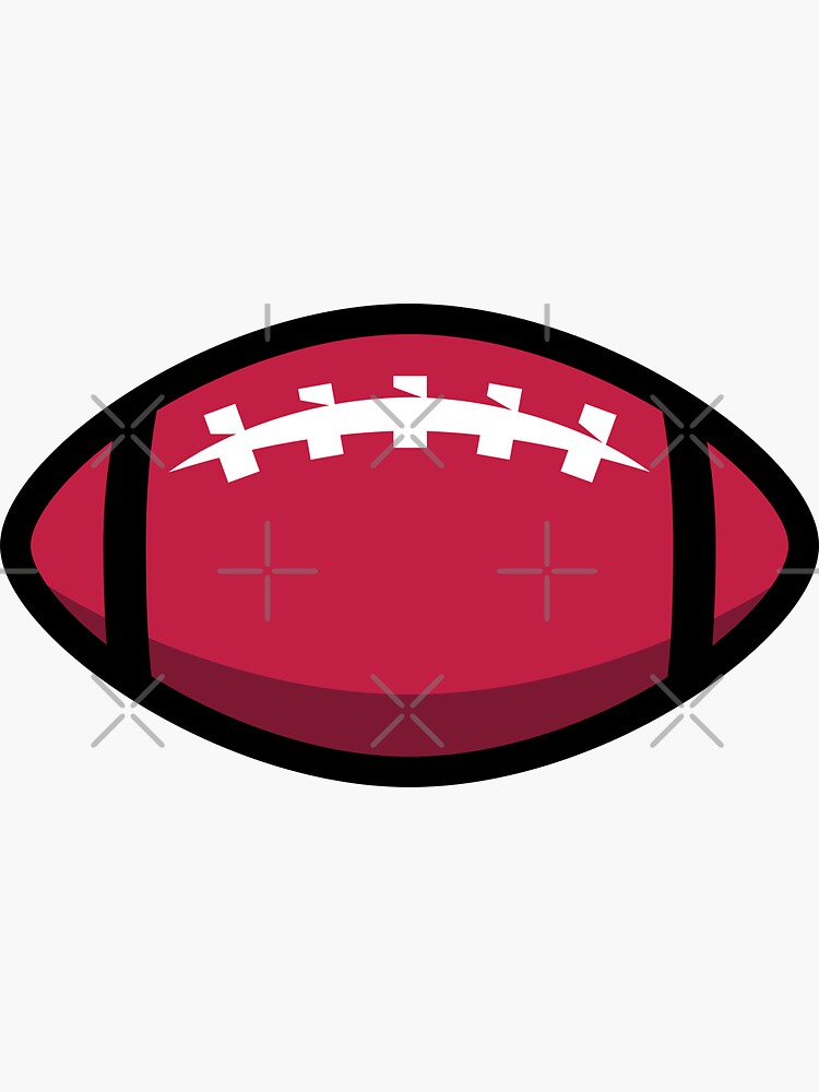 "Sharp Sports Red American Football Game Ball" Sticker for Sale by ...