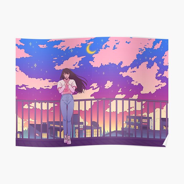 "Praying Anime Girl" Poster for Sale by SEKAPPAREL | Redbubble