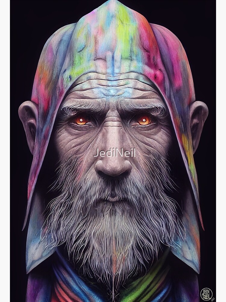 "Jedi Wizard of Light, Emerald Everlast - Fantasy Art - Old Wise Man ...
