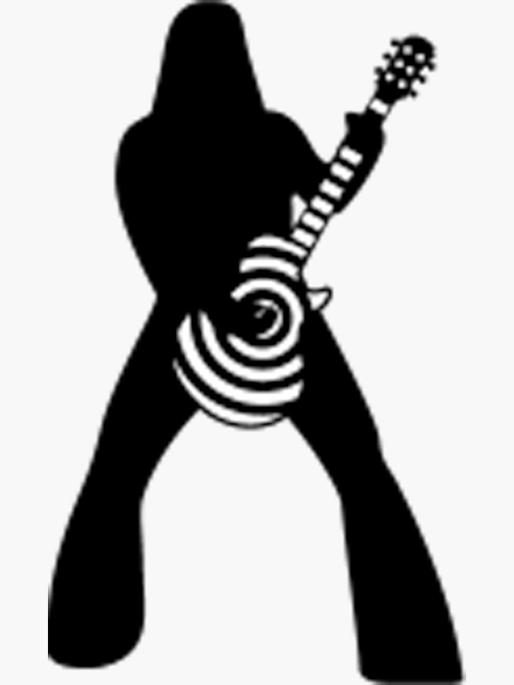 "BLACK - GUITARS" Sticker for Sale by kskarrjn | Redbubble